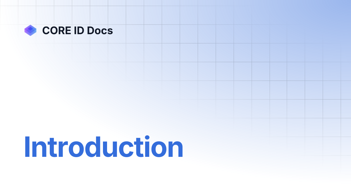 Introduction | CORE ID Docs